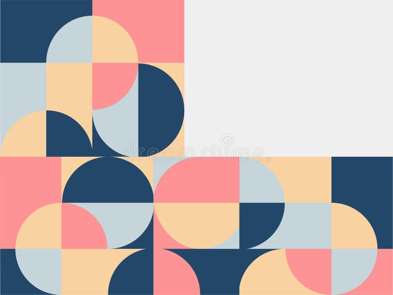 Abstract Background with Half Circle Square Line Dot Wave Geometric ...