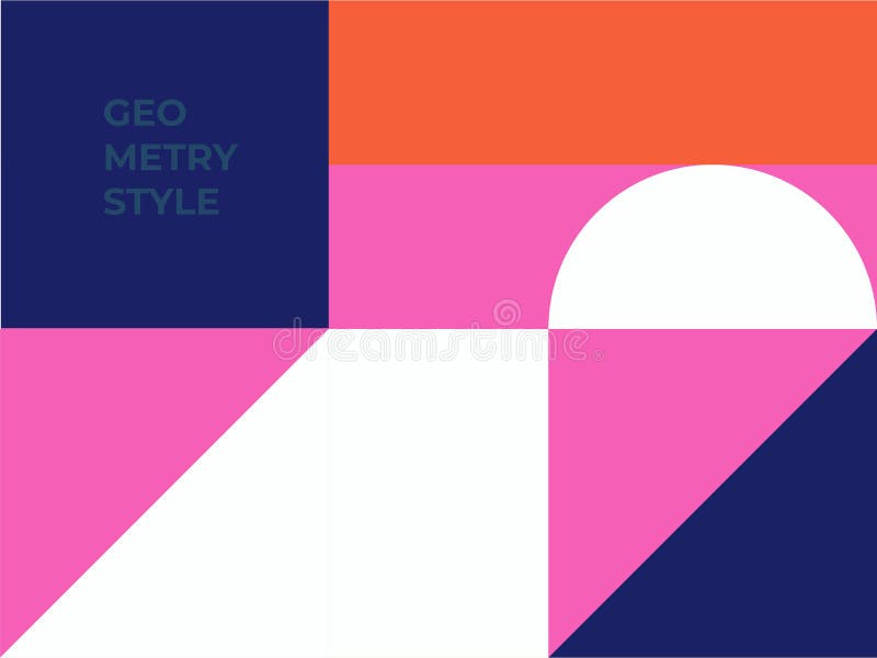 Abstract Background with Half Circle Square Line Dot Wave Geometric ...