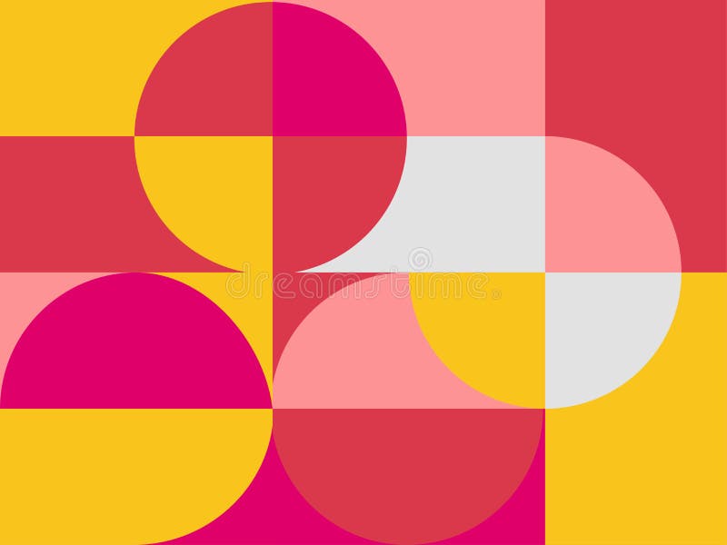 Abstract Background with Half Circle Square Line Dot Wave Geometric ...