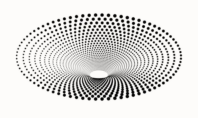 Abstract Background with Halftone Dotted Oval. Not Distorted Black ...