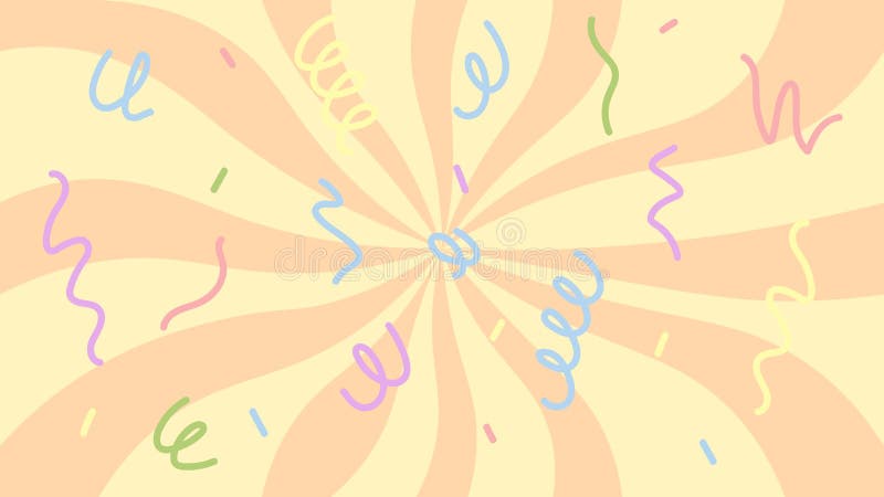 Abstract Background with Hand Drawn Confetti. Vector Art in Cartoon ...