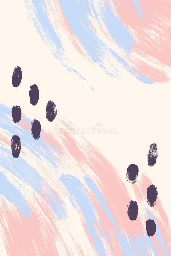 Abstract Background in Hand Drawn Style. Pale Trendy Colors Stock ...