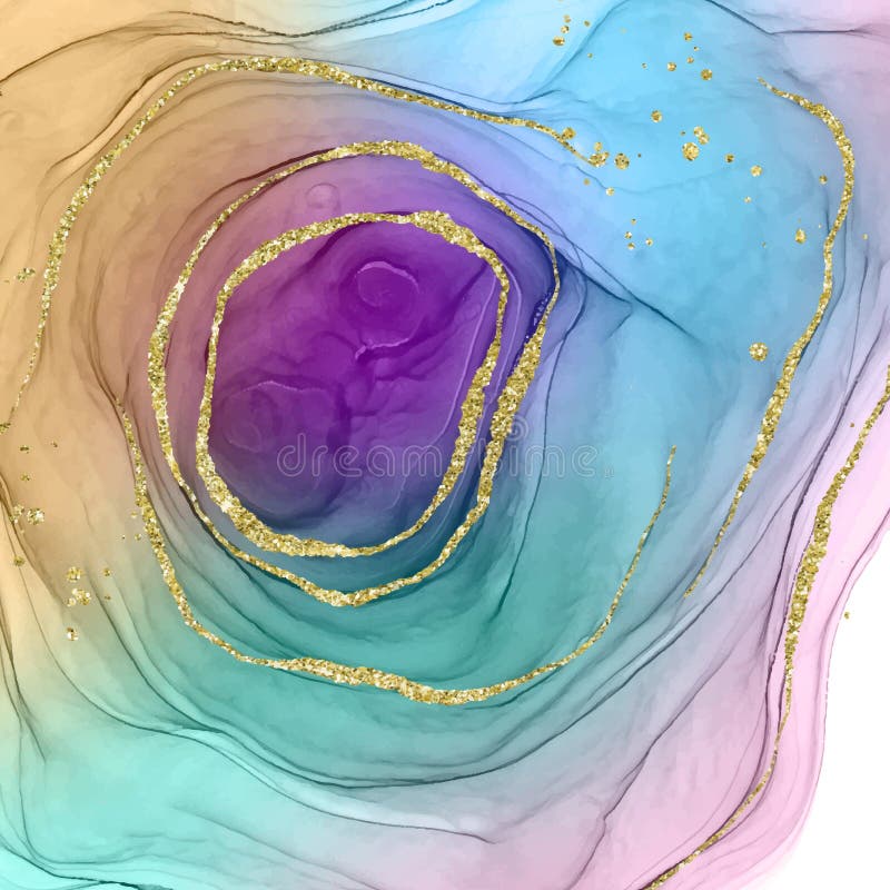 Abstract Background with a Hand Painted Alcohol Ink Design Stock Vector ...