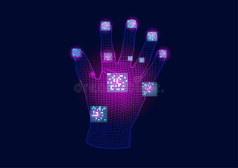 Futuristic Handprint Stock Illustrations – 109 Futuristic Handprint ...