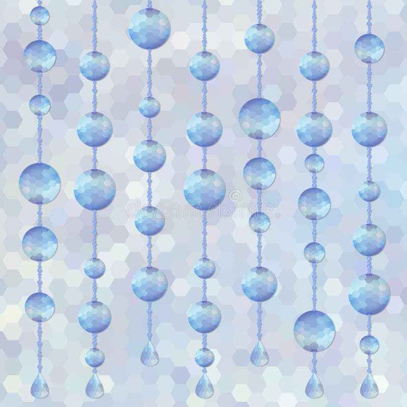 Abstract Background of Hanging Beads, Pearl Beads, Stock Vector ...