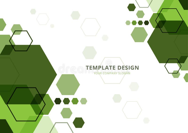 Abstract Background, Hexagon Green Tone Stock Vector - Illustration of ...