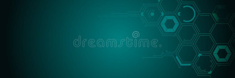 Abstract Background. Hexagon Pattern with Circuit-like Connections ...