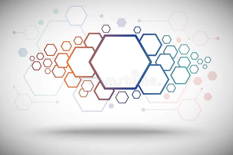 Abstract Background of Hexagonal Cells Gradient Stock Vector ...