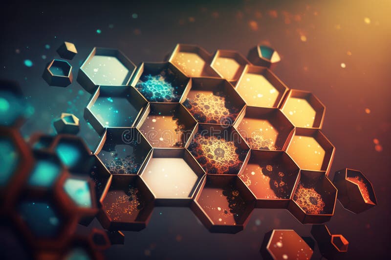 Abstract Background of Hexagonal Data Grid Pattern for Wallpaper and ...