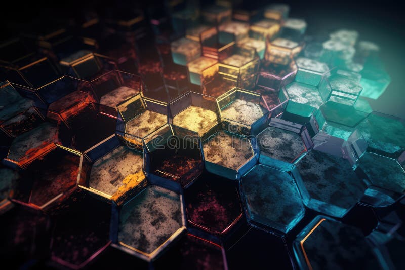 Abstract Background of Hexagonal Data Grid Pattern for Wallpaper and ...