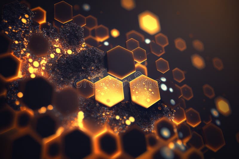 Abstract Background of Hexagonal Data Grid Pattern for Wallpaper and ...