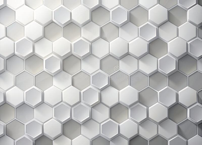 Abstract Futuristic Cell Hexagonal Seamless Pattern Stock Illustrations ...
