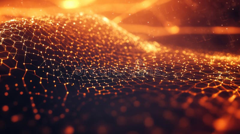 Abstract Background with Hexagonal Shapes and Molecular Lines ...