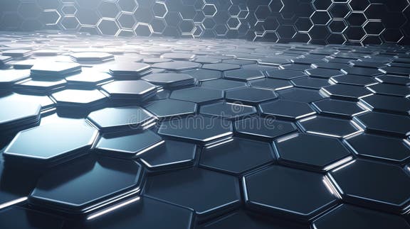 Abstract Background with Hexagonal Tiles. Tech Styled Hex Pattern ...