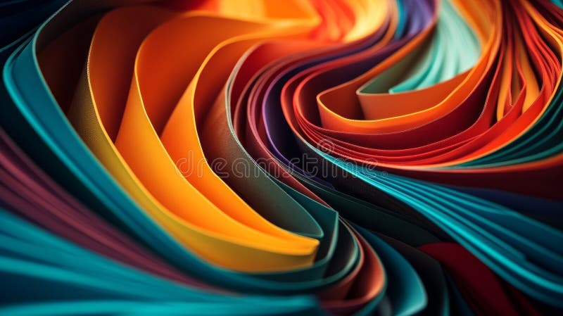 Abstract Background of an Abstract Horizontal Wave in Color. Generative ...