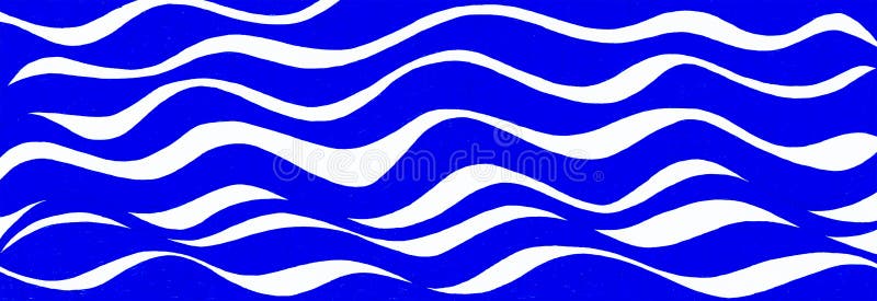 Abstract Background. Horizontal Waves of Different Shapes. Blue on ...