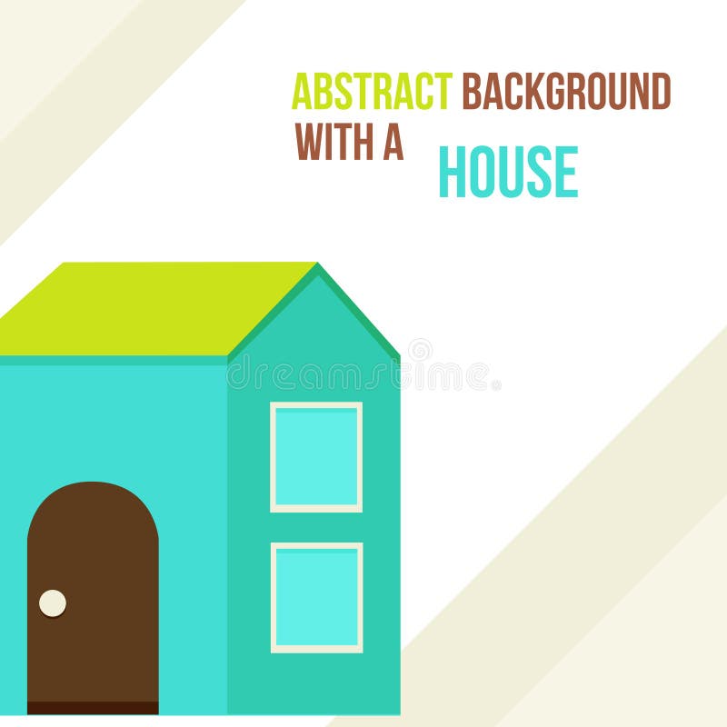 Abstract Background with a House in a Flat Style Stock Vector ...