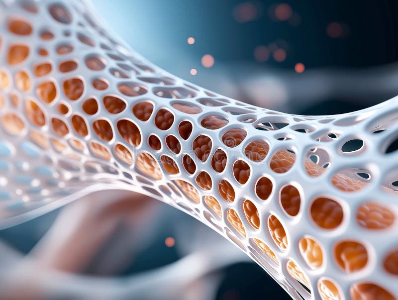 Abstract Background with Human Cell Structure Design Featuring Network ...