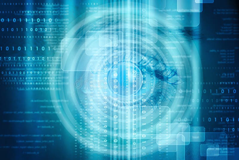 Woman eye in circles stock illustration. Illustration of numbers - 66995773