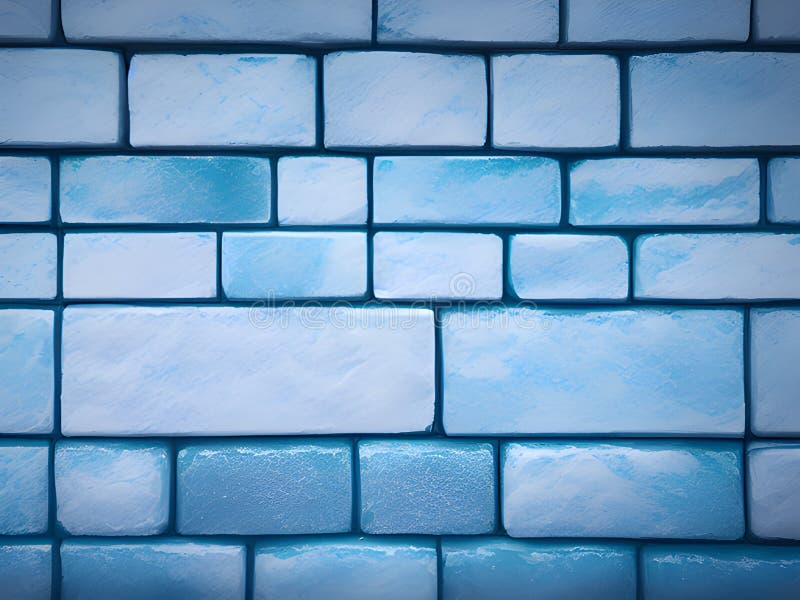 Abstract Background of Ice Brick Wall, AI Generated Stock Illustration ...