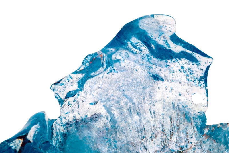 The Abstract Background of Ice Structure. Blue Transparent Ice Shapes ...