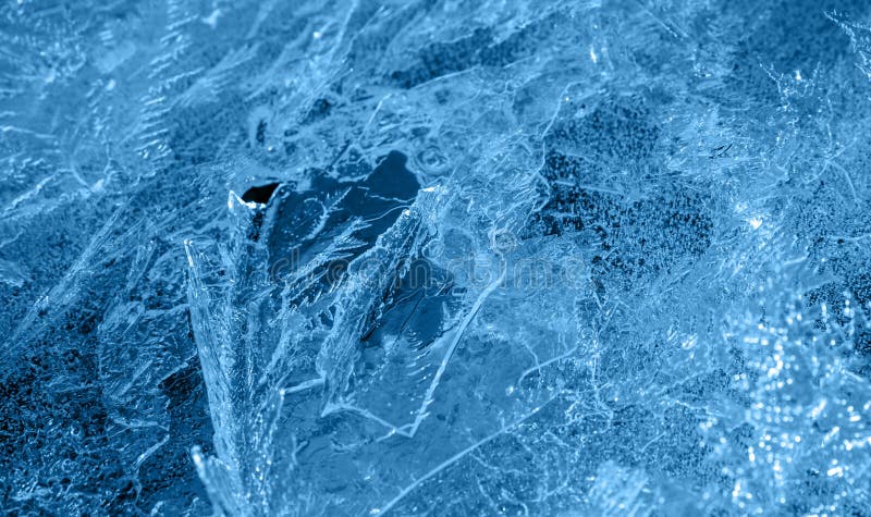 Abstract Background of Ice Structure, in Classic Blue Color, Color 2020 ...