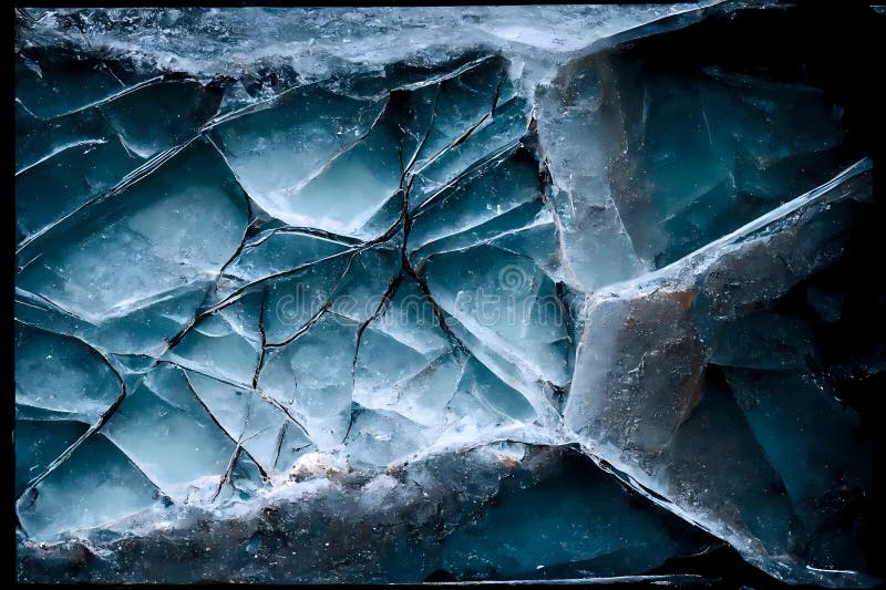 The Abstract Background of Ice Structure. Ice Pattern Stock ...