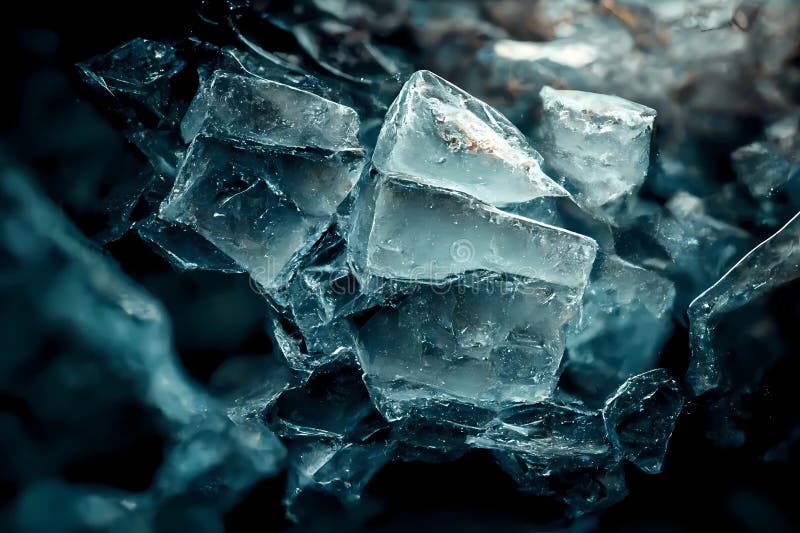 The Abstract Background of Ice Structure. Ice Pattern Stock ...