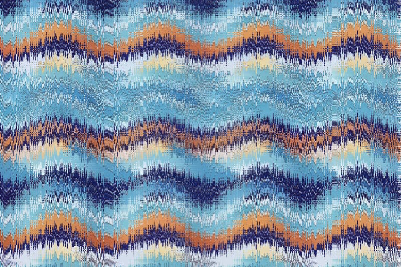 Abstract Background in Ikat Technique. for Use on Materials and Graphics Stock Illustration ...
