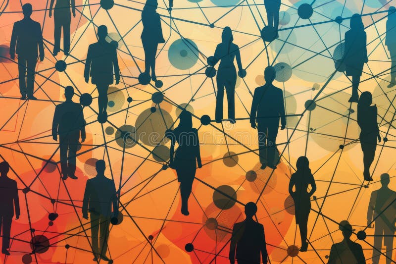 Abstract Background Illustrating Business Networking. Stock ...