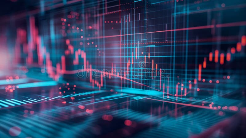 Abstract Background Illustrating Finance. Grid of Intersecting Lines ...