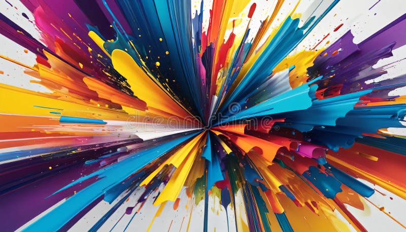 Abstract Background Illustration, Colliding Colors Stock Photo - Image ...