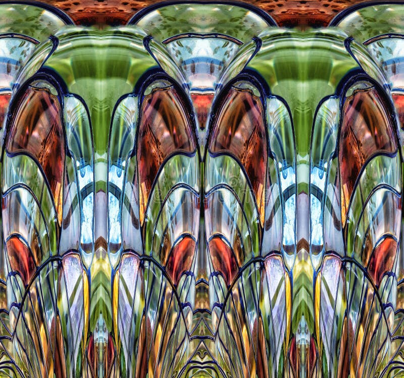 Abstract Background Illustration of Colored Glass of Various Shapes ...