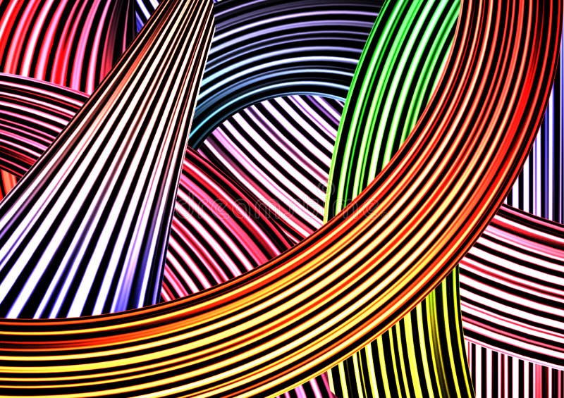 Abstract Background Illustration of Colorful Parallel Curves Stock ...