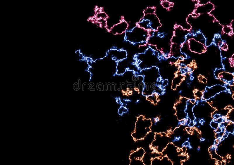 Abstract Background Illustration with Electric Current Concept. Red ...