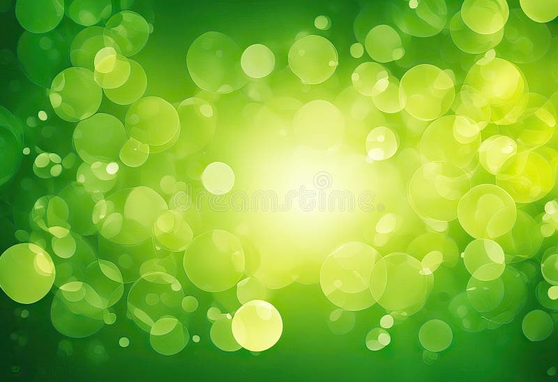 Abstract Background Illustration With Round Bokeh Stock Green Color Stock Illustration