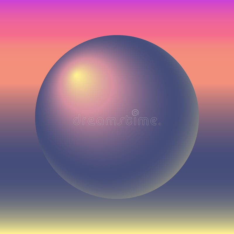 Abstract Background Illustration. Square and Sphere with Gradient Stock ...