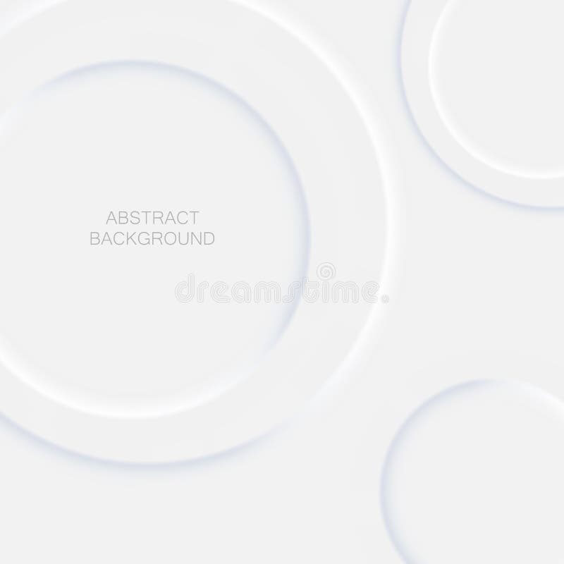 Abstract Background Illustration in White Neomorphism Style. Minimal ...