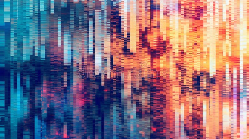 A Glitch Effect that Gives it a Digital, Futuristic Look. Stock ...