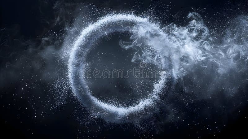 Abstract Background Image: Glowing Ring of Particles and Smoke Stock ...