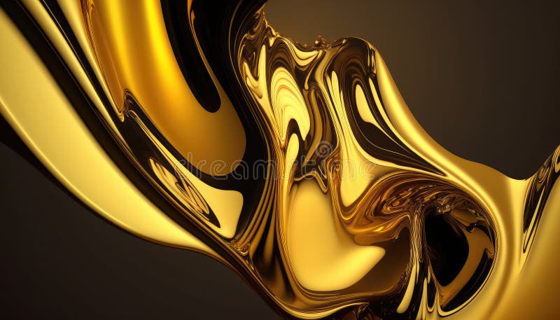 Abstract Background with the Image of Liquid Gold Metal Stock Photo ...