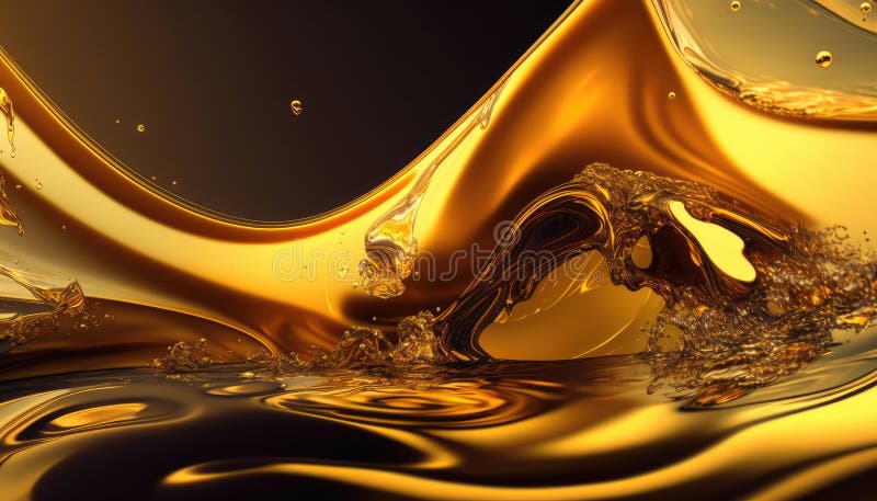 Abstract Background with the Image of Liquid Gold Metal Stock Image ...