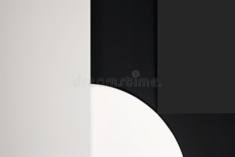 Abstract Background Image With A Minimalist Approach Using Simple Shapes And A Monochromatic