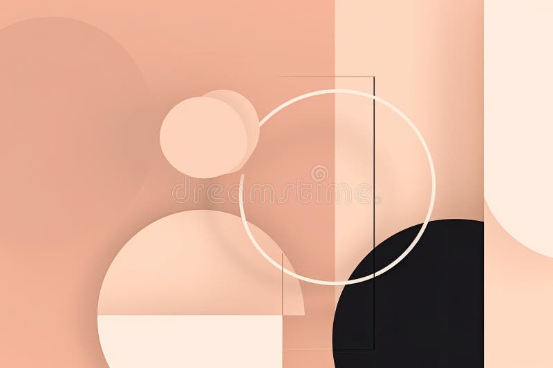 Abstract Background Image With A Minimalist Approach Using Simple Shapes And A Monochromatic