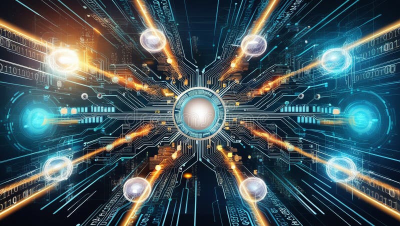 An Abstract Background Image Representing a Complex Cyber Network Stock ...