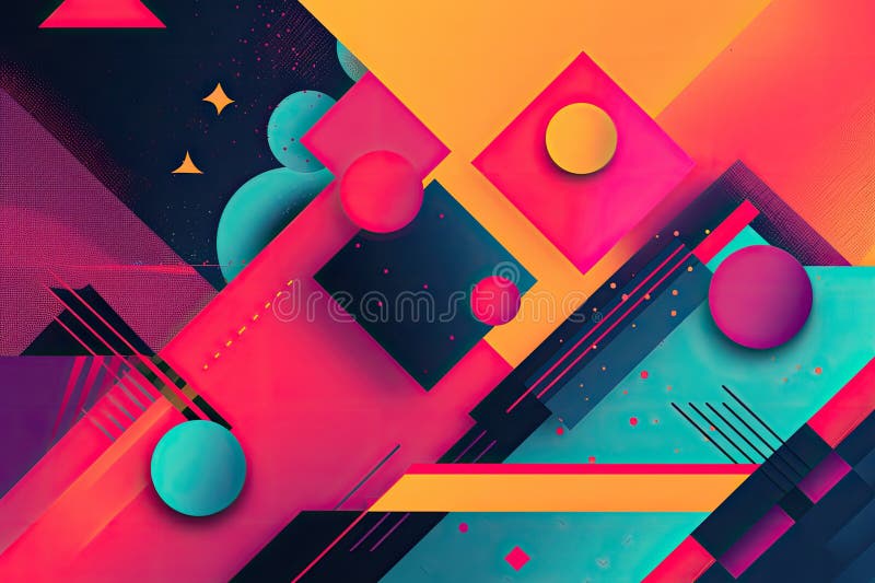Abstract Background Image with a Retro Feel, Using Bold Colors and ...