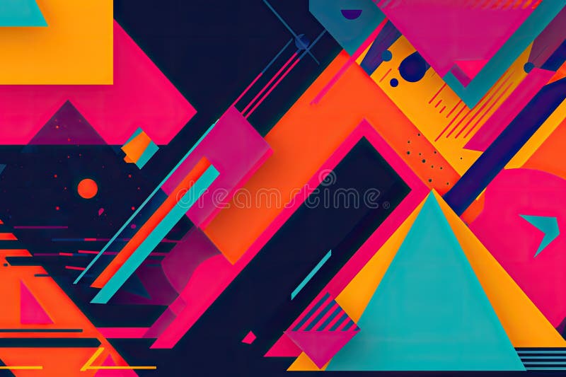 Abstract Background Image with a Retro Feel, Using Bold Colors and ...