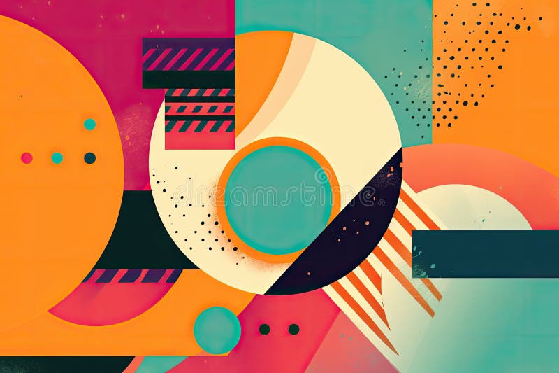 Abstract Background Image with a Retro Feel, Using Bold Colors and ...