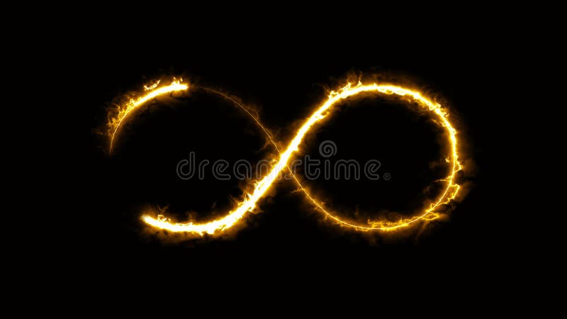 Abstract Infinity Sign on White Background. 3D Render Seamless Loop ...