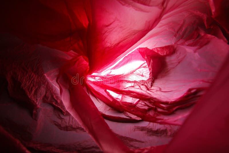 Abstract Background of the Insides of a Red Plastic Bag Stock Image ...